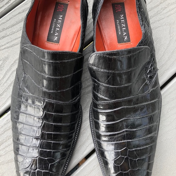 Mezlan | Shoes | Mezlan Platinum Crocodile Alligator 3 Loafers | Poshmark